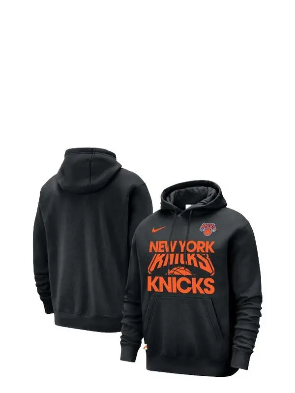 Nike New York Knicks Courtside Club Pullover Hoodie - Black