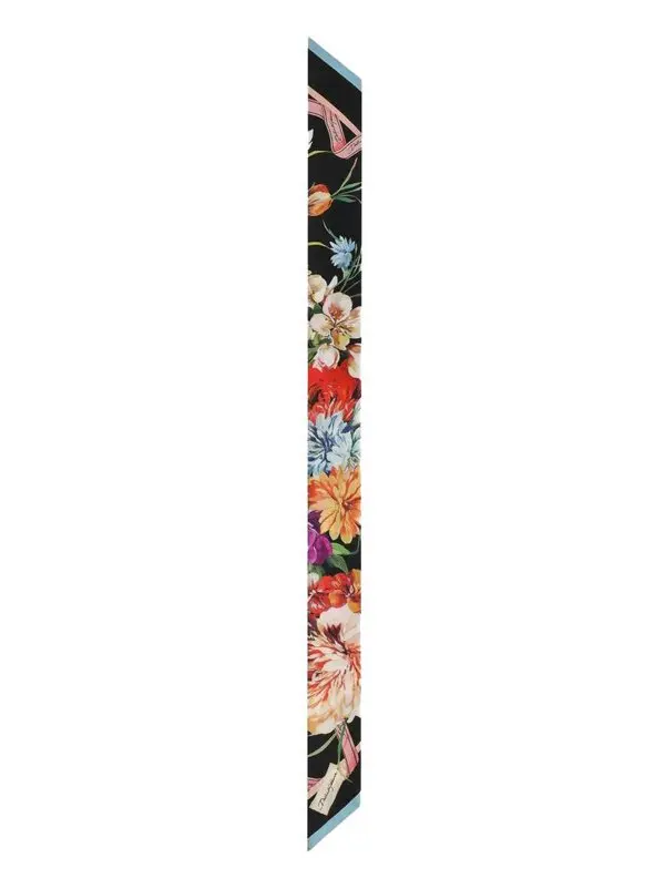 Dolce & Gabbana Floral-print Headscarf - Black