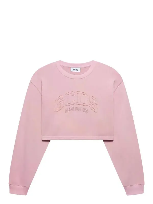 Gcds Logo-embroidered T-shirt - Pink