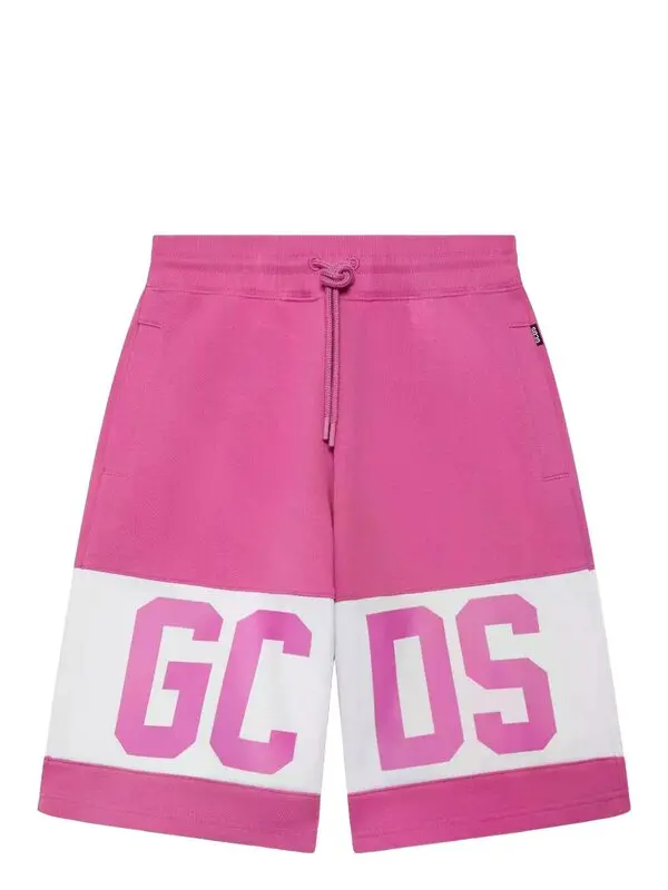Gcds Logo-print Track Shorts - Pink