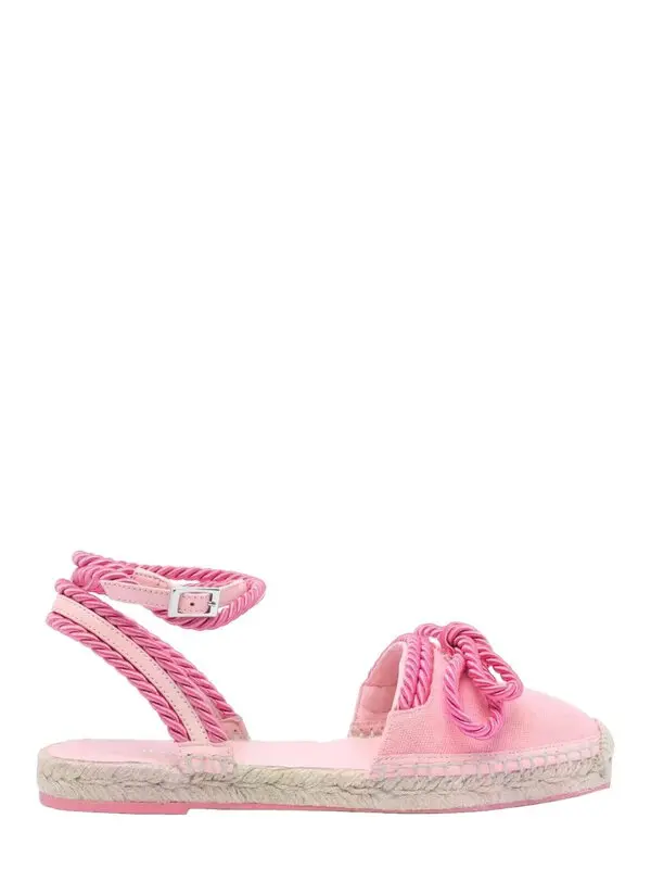Mach & Mach Double Bow Riviera Espadrilles - Pink