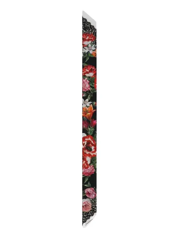 Dolce & Gabbana Floral-print Headscarf - Black