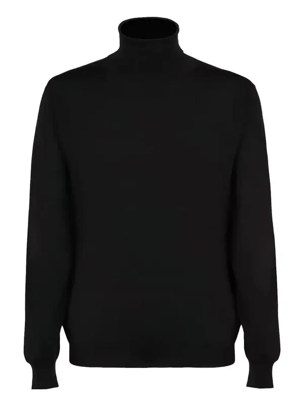 Kiton Wool Jumper - Black