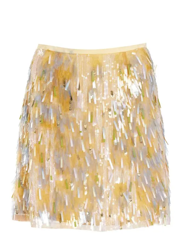 SERGIO HUDSON Embroidered Mini Skirt - Multi