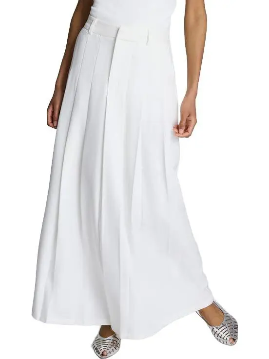 KENNETH COLE Pleated Maxi Skirt - Pure White
