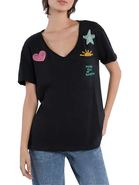 BILLY T Embroidered Graphic Pocket T-shirt - Ink