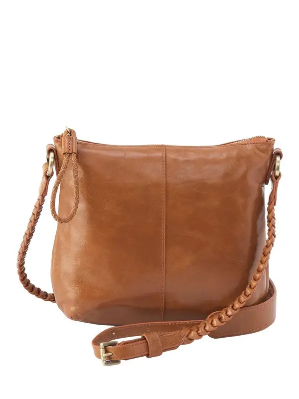 Hobo Medium Lasso Leather Crossbody Bag - Truffle