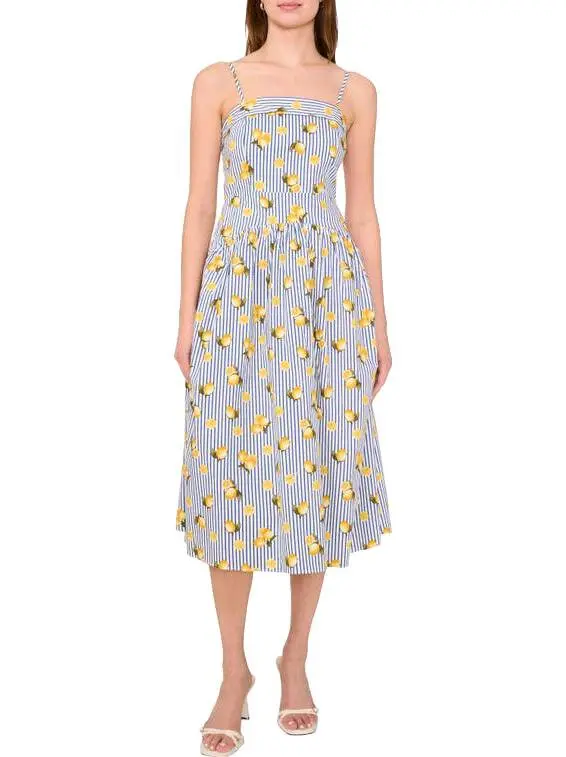 CECE DUPRAZ Striped Lemon Drop Waist Sundress - Lemonade