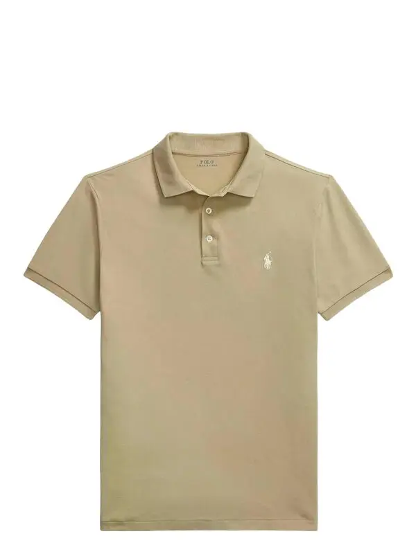 Polo Ralph Lauren Slim-cut Mesh Polo Shirt - Neutrals