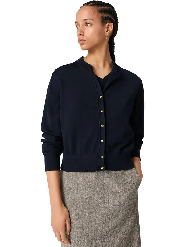 Bottega Veneta Cotton And Viscose Twinset - Navy