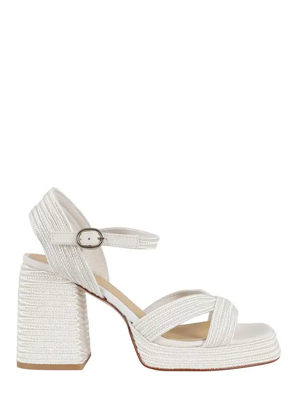 CastaÑer Heeled Sandal - White