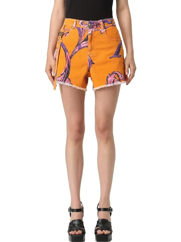 Versace Printed Shorts - Orange