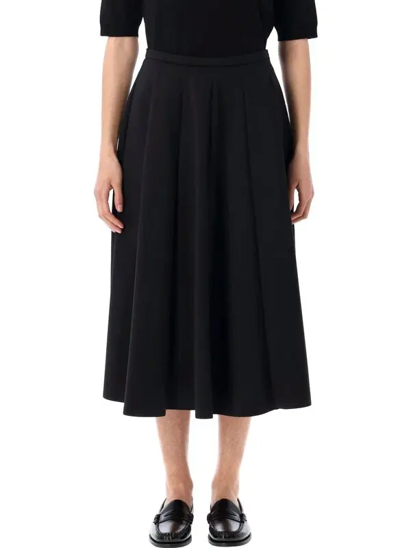 Fabiana Filippi Pleated A-line Skirt - Black