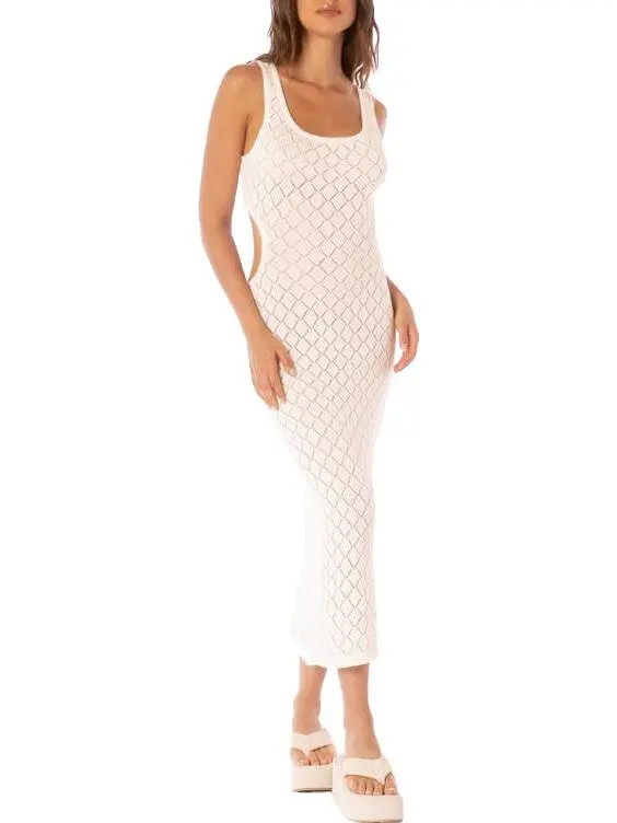 MAAJI Silvy Pointelle Cover-up Midi Dress - Open White