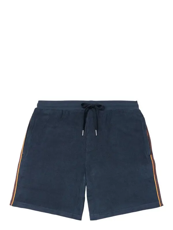 Paul Smith Straight-leg Cotton-blend Terry Shorts - Blue