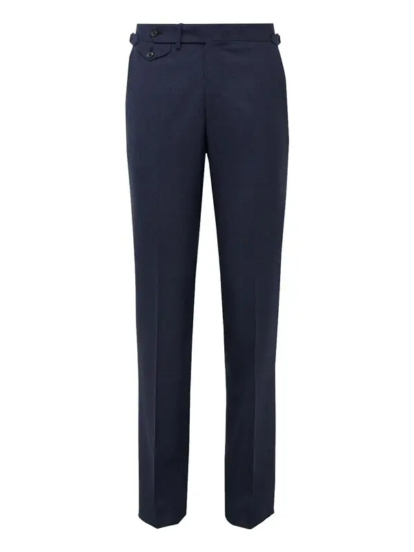 J. MUESER Slim-fit Straight-leg Virgin Wool Suit Trousers - Blue