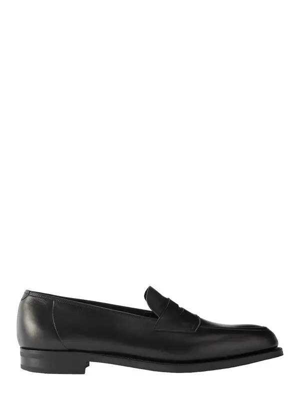 EDWARD GREEN Piccadilly Leather Penny Loafers - Black