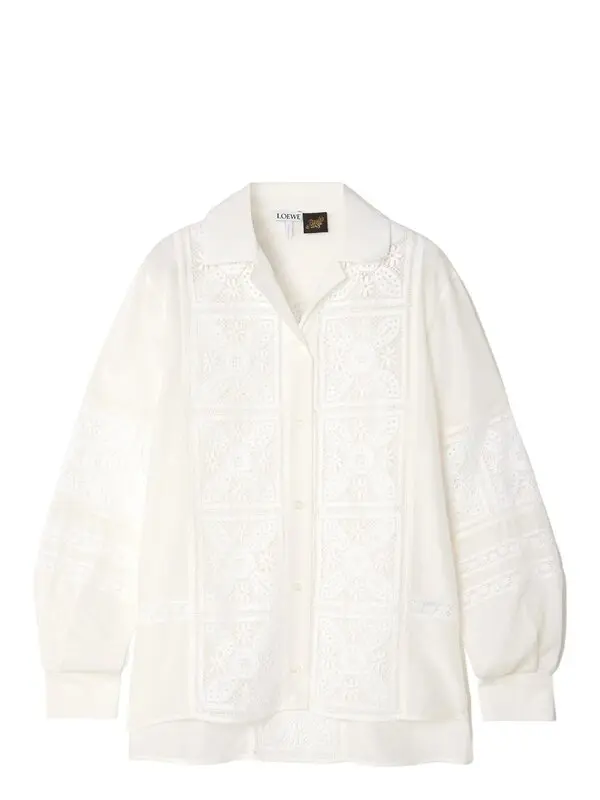 Loewe Paula's Ibiza Broderie Anglaise Shirt - White
