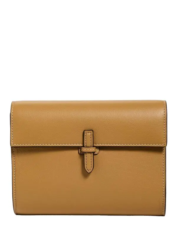 HUNTING SEASON Small Soft Nappa Clutch - Caramel