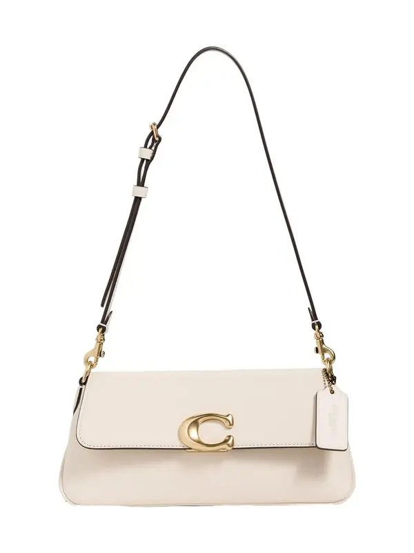 COACH Refined Calf Leather Jet Shoulder Bag - Chalk