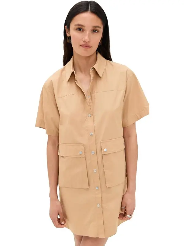 LE BOP Mariette Utility Dress - Tan