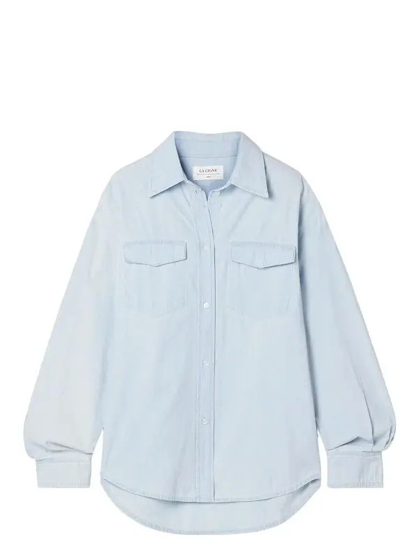 LA LIGNE Cotton-chambray Shirt - Blue