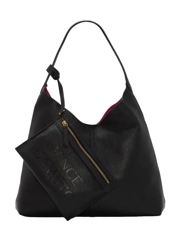 Vince Camuto Jenna Pebble Leather Hobo Bag - Oxford