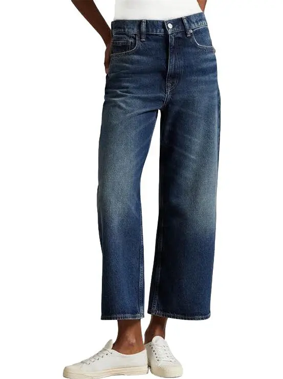 Polo Ralph Lauren High-waist Cropped Wide-leg Jeans - Mylio Wash