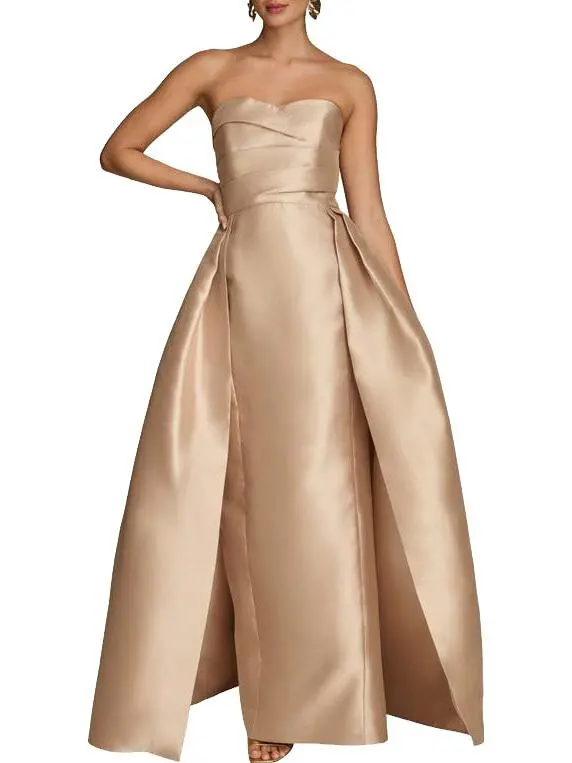 Donna Karan New York Strapless Gown - Gold