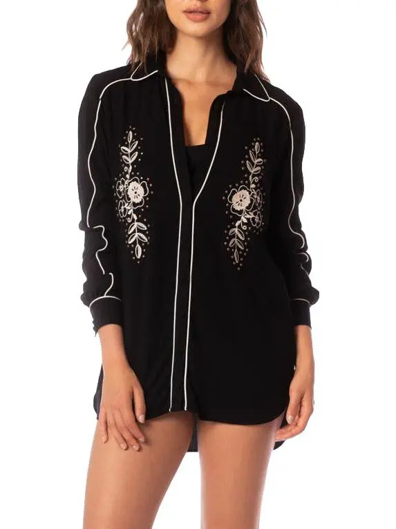 MAAJI Long Sleeve Cover-up Tunic - Black