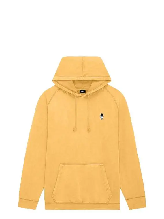 DALIX Astronaut Mineral Washed Hoodie - Mustard