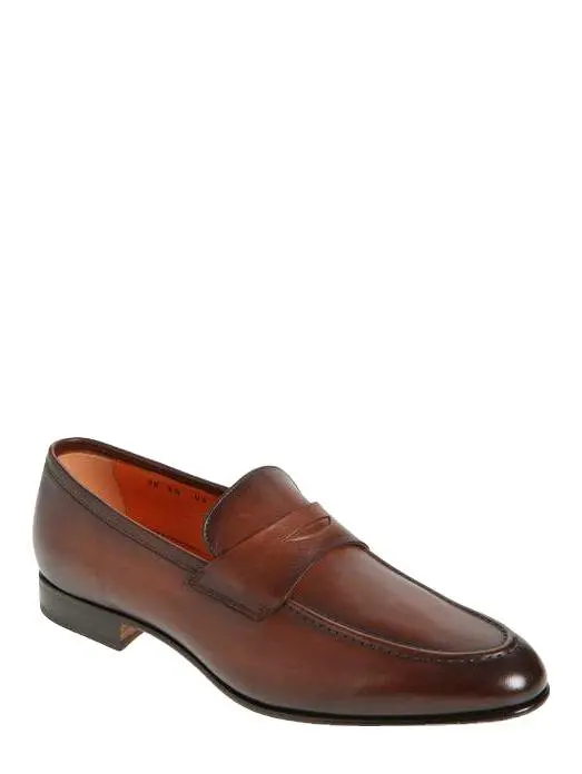 Santoni Darius Penny Loafer - M48 - Brown