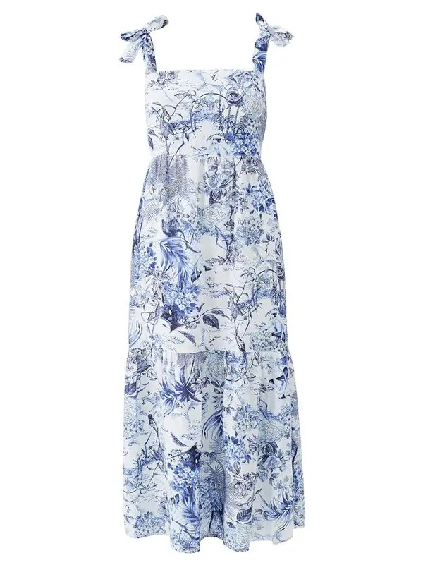 Melissa Odabash Posie Tiered Maxi Dress - Nature