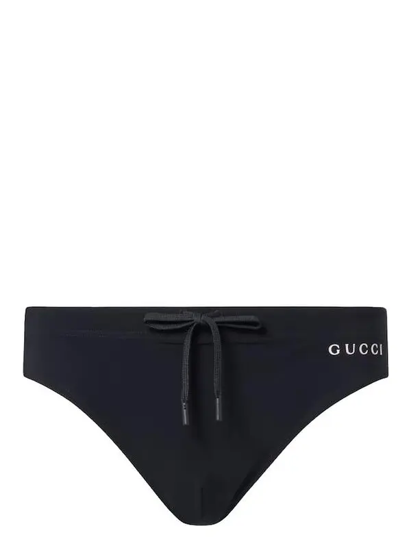 Gucci Logo Swim Briefs - Black