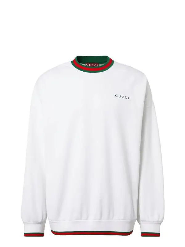 Gucci Logo Cotton-blend Sweatshirt - White