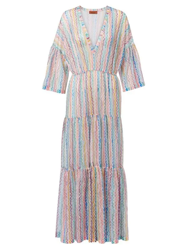 Missoni Zigzag Tiered Dress - Multicoloured