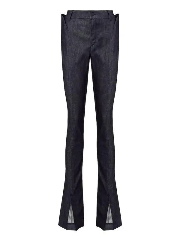 MUGLER High-rise Skinny Jeans - Blue