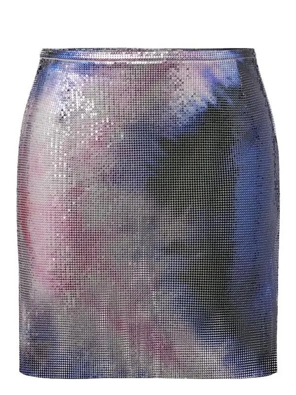 Rabanne Tie-dye Miniskirt - Metallic