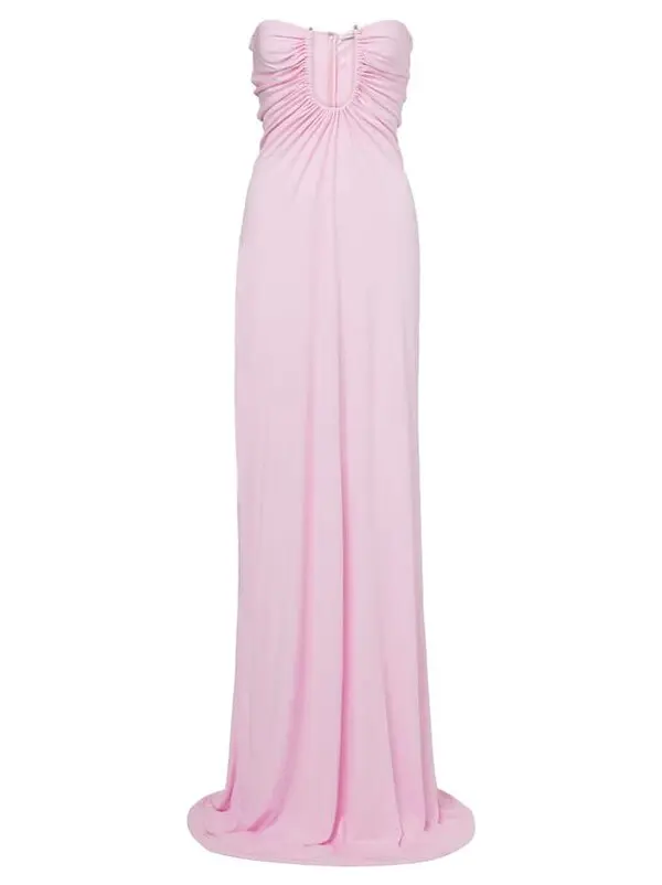 Christopher Esber Arced Palm Gathered Maxi Dress - Pink