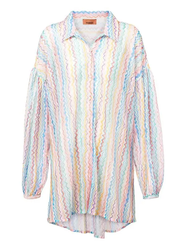 Missoni Zigzag Sheer Oversized Shirt - Multicoloured