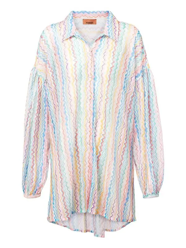 Missoni Zigzag Sheer Oversized Shirt - Multicoloured