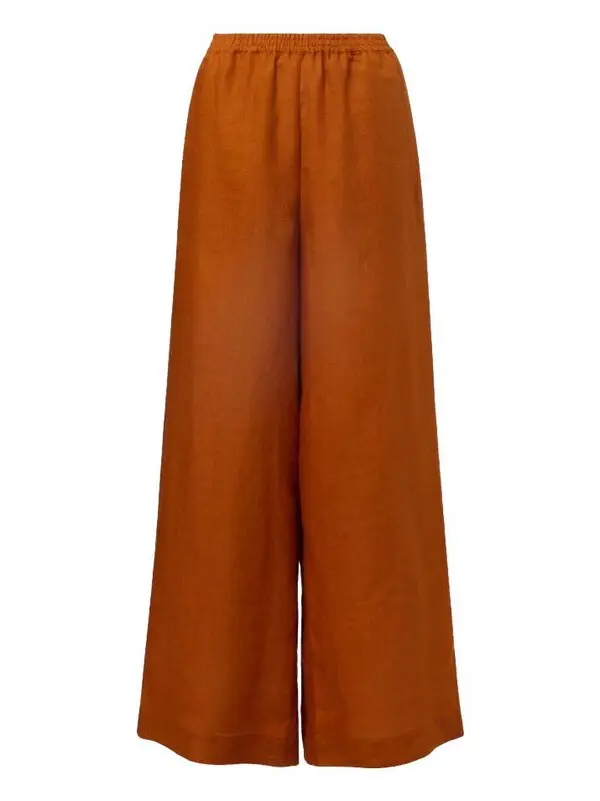 ERES Linen Wide-leg Pants - Brown