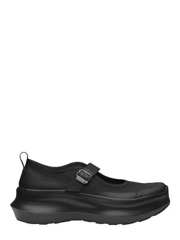 Comme Des Garçons Mary Jane Leather Platform Sneakers - Black