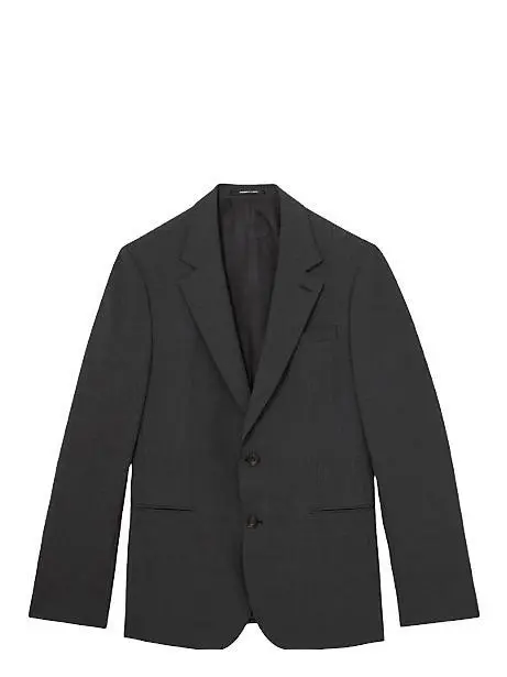 REISS Promise Slim-fit Stretch Wool-blend Blazer - Grey