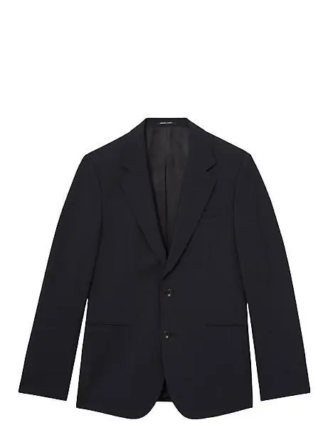 REISS Promise Slim-fit Stretch Wool-blend Blazer - Navy