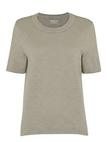 Whistles Cotton-jersey T-shirt With Double Trims - Pale Green