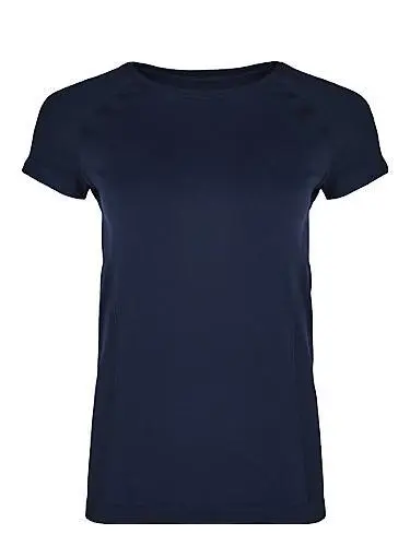 Sweaty Betty Athlete Seamless Stretch-woven T-shirt - Navy Blue