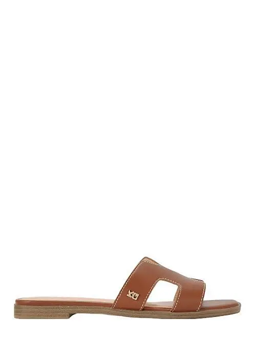 Kurt Geiger Raven Faux-leather Flat Sandals - Tan