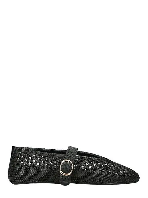 Steve Madden Alara Woven Ballerina Flats - Black
