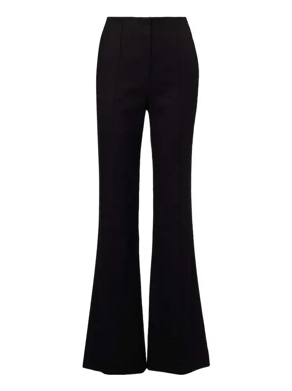 Veronica Beard Komi High-rise Linen-blend Flared Pants - Black